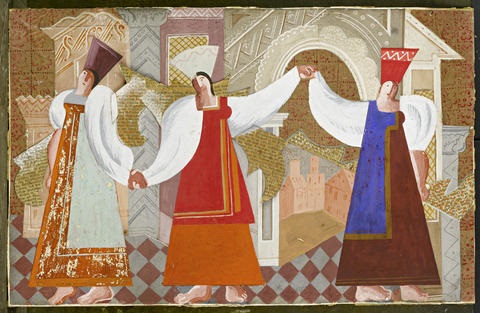 Stage design for The wedding feast of the boyar by Pavel Tchelitchew on ...