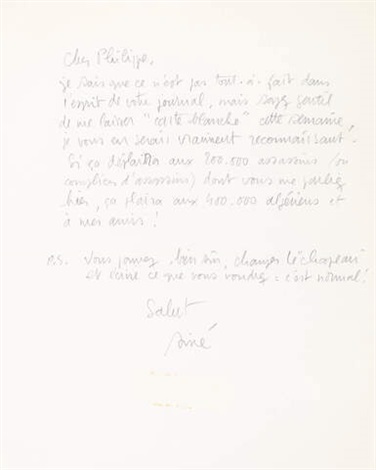 Rare ensemble de 37 dessins originaux et 7 lettres ou notes manuscrites ...