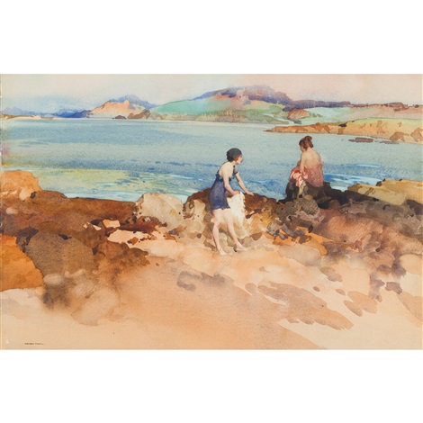 A ROUGH BEACH, MORVERN by William Russell (Sir) Flint on artnet