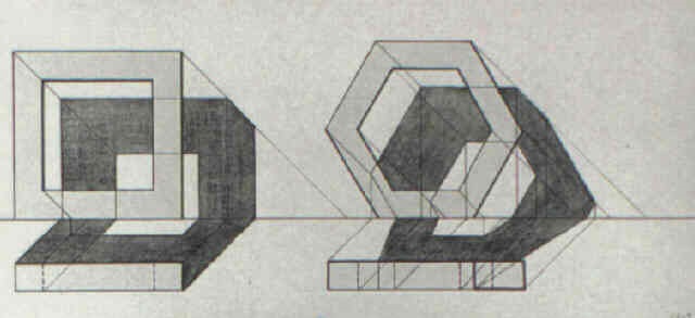 Geometric composition..., Pyramid and polyhedron..., Geometrical shapes ...
