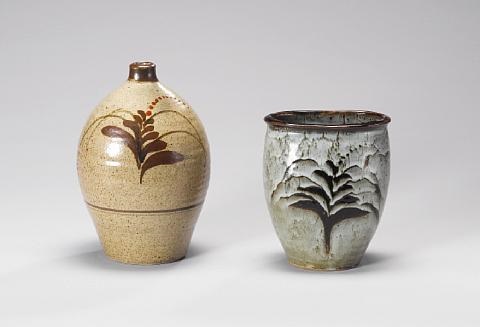 Flattened vase by David Leach on artnet