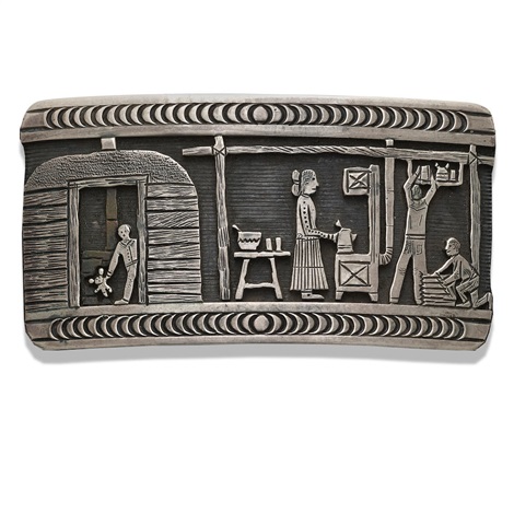 A Clarence Lee Storyteller concha belt by Clarence Lee on artnet