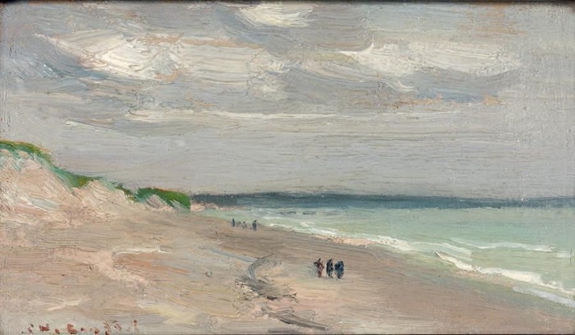 Promeneurs, temps gris by Charles Emmanuel Joseph Roussel on artnet