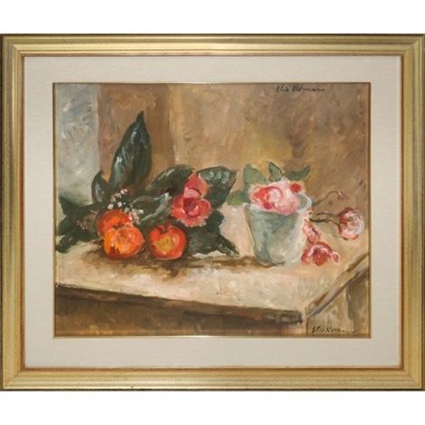 Still life of flowers and fruit by Elio Romano on artnet
