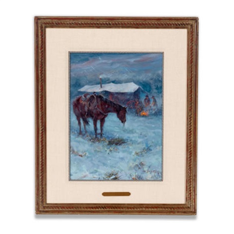 Winter Cow Camp by Joe Neil Beeler on artnet