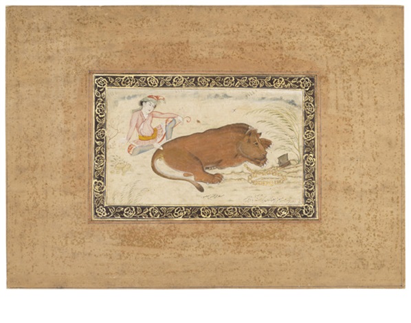 A CHAINED LION AND KEEPER by Muin Musavvir on artnet