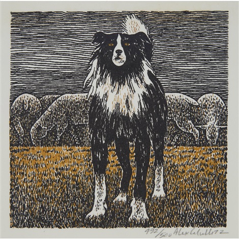 BORDER COLLIE, 1972 by David Alexander Colville on artnet
