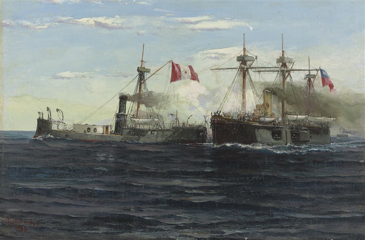 The Battle of Angamos by Thomas Jacques Somerscales on artnet