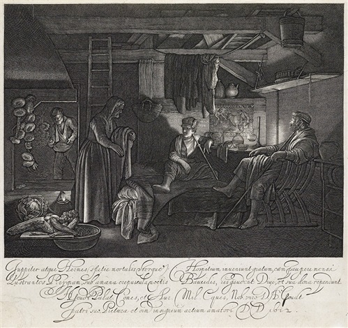Jupiter and Mercury in the House of Philemon and Baucis after Elsheimer ...