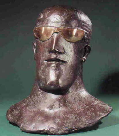 Goggled head II Teeth by Elisabeth Frink on artnet