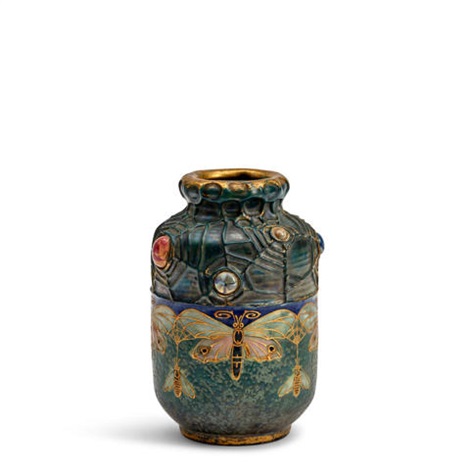 RIESSNER, STELLMACHER KESSEL AMPHORA GRES-BIJOU VASE by Riessner ...