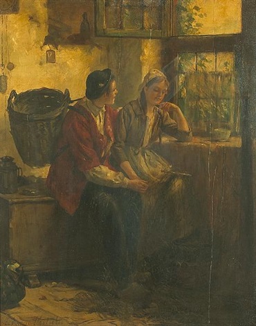 Idle conversation by Edward Antoon Portielje on artnet