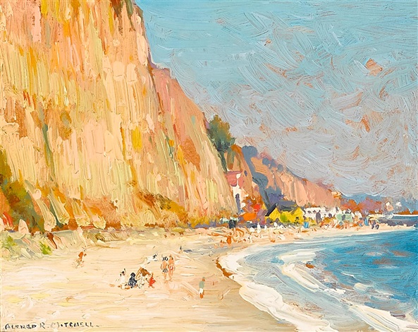 California Cliffs Blacks Beach by Alfred Richard Mitchell on artnet