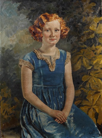 Portrait of Miss Agnes Ruth Nancy Finnie by William Bruce Ellis Ranken ...