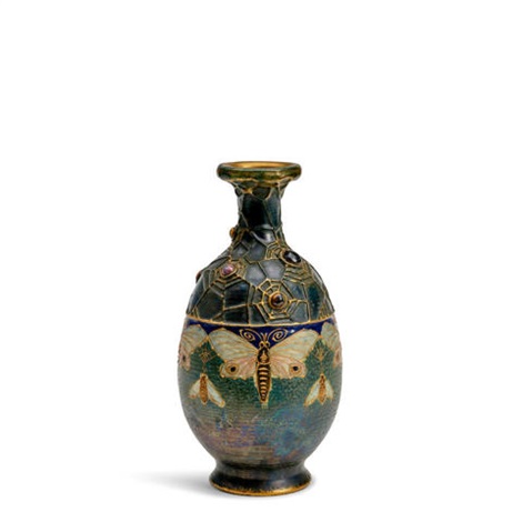 RIESSNER, STELLMACHER KESSEL AMPHORA GRES-BIJOU VASE by Riessner ...