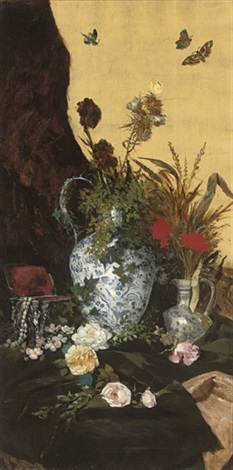 Still life with butterflies by August Johann Holmberg on artnet