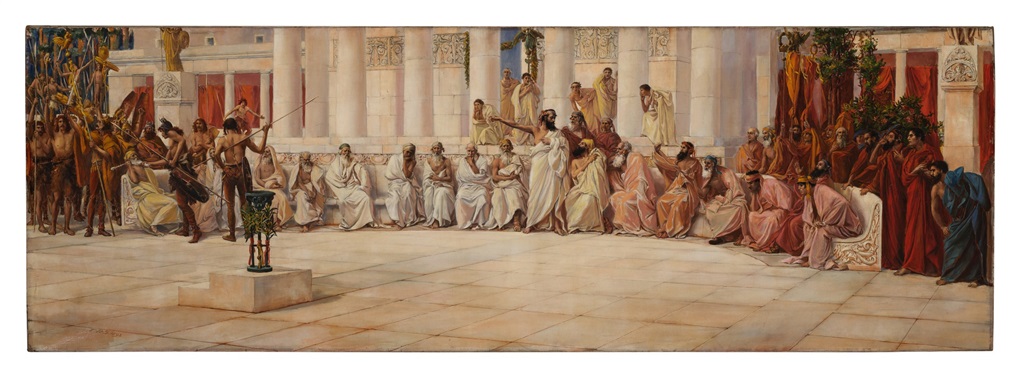 The First Invasion of Rome by the Gauls, Insult to Papirius by Thomas ...