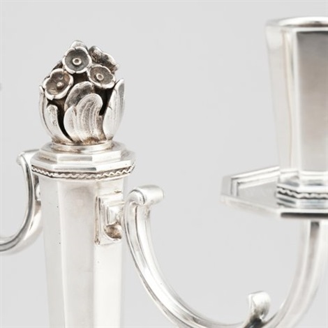 a pair of silver candelabra for K by Helge Lindgren on artnet