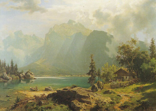 Am Alpensee by August Wilhelm Leu on artnet