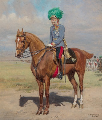 Kaiser Franz Joseph I. von Österreich auf dem Manöverfeld by Alexander ...