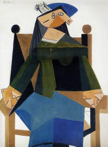 Femme assise dans un fauteuil by Pablo Picasso on artnet