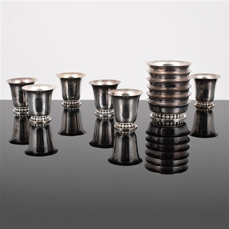 6 Carole Stupell Salt Cellars 6 Liqueur Glasses by Carole Stupell on artnet
