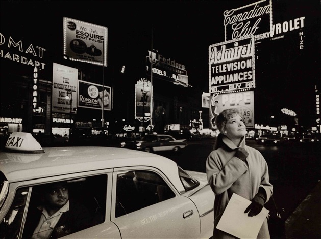 Figure skater Ina Bauer at Times Square, New York City 1963 by Manfred ...