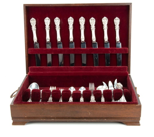 REED BARTON STERLING SILVER FLATWARE, FRANCIS I PATTERN, SET OF 65 ...