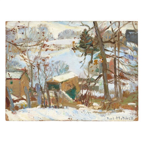 Winter in Old Pennsylvania by Alfred Richard Mitchell on artnet