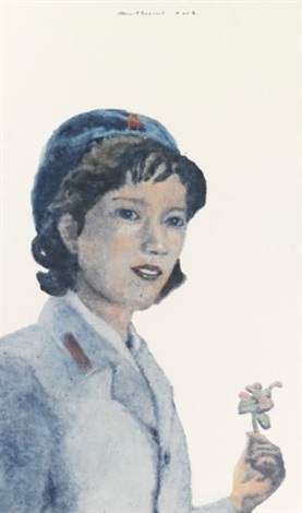 Aunt Holding Flower by Guo Hongwei on artnet