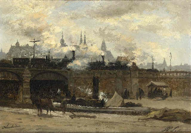 A view of the Central Station, Amsterdam by Philip Sadée on artnet