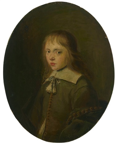 Portrait of a boy, half-length, in a green coat by Gerard ter Borch the ...
