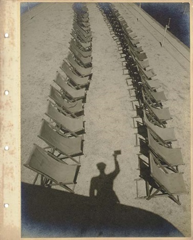 Self-portrait with deck chairs by Norman Parkinson on artnet