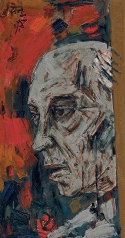 Untitled Portrait of Jawaharlal Nehru, 1889-1964 by M.F Husain on artnet