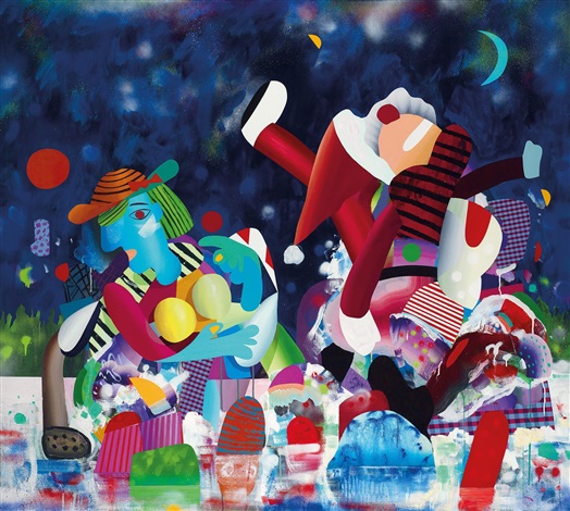 Picasso and Santa by Tom Berenz on artnet