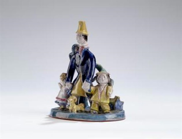 Susi Singer, a group of figures promenading Spaziergang, model number ...