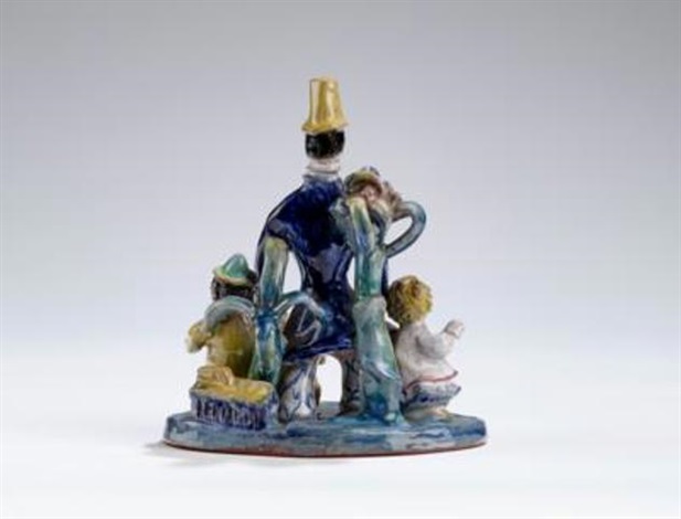 Susi Singer, a group of figures promenading Spaziergang, model number ...