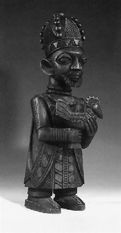 Yoruba priest with cockerel by Lamidi Fakeye on artnet