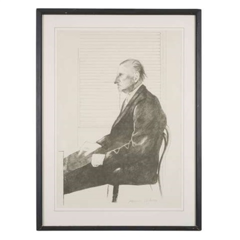 THE PRINT COLLECTOR PORTRAIT OF FELIX MANN by David Hockney on artnet