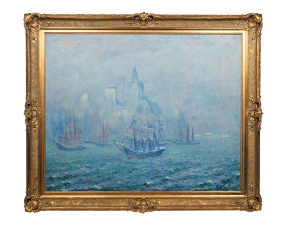 Sailboats, Upper Bay, New York by Theodore Earl Butler on artnet