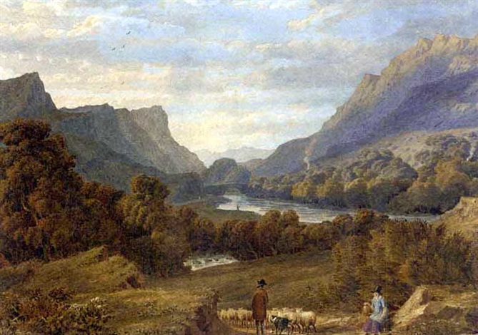 A shepherd with flock by William Turner of Oxford on artnet