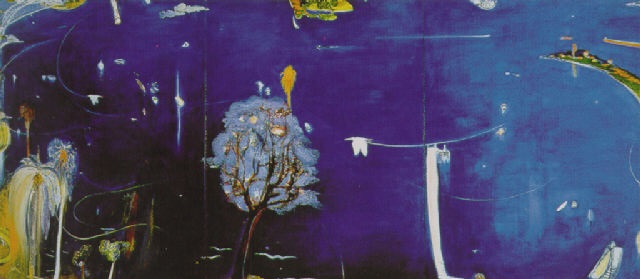 The jacaranda tree on Sydney Harbour by Brett Whiteley on artnet
