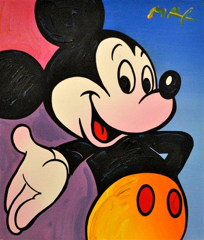 Mickey Mouse, Donald Duck, Goofy, And Snow White 4 works by Peter Max ...