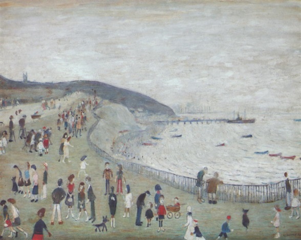 The beach at Penarth by L.S. Lowry on artnet