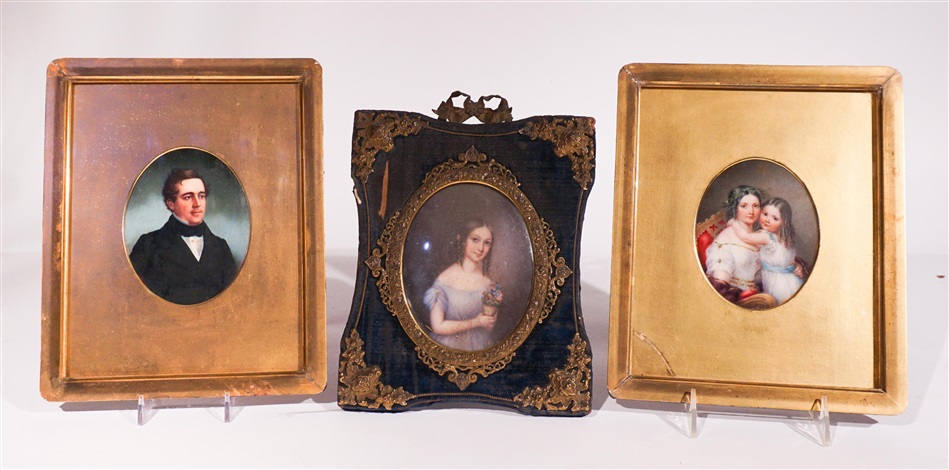 Portrait of Catherine James with Family by Ann Hall on artnet