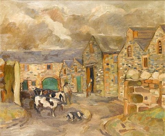 The farmyard by Sheila Fell on artnet