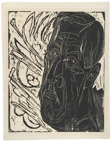Portrait Henry van de Velde, dunkel - Portrait Henry van de Velde als ...