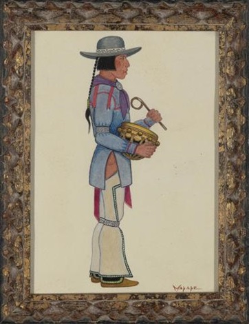 A Pair Kiowa Husband and Wife by Stephen Mopope on artnet