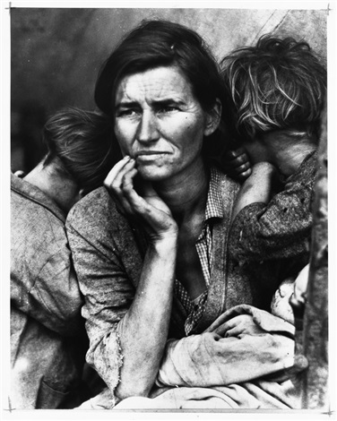White Angel Breadline Migrant Mother by Dorothea Lange on artnet