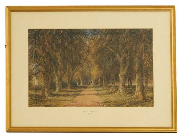 The Avenue, Hardwick, with horsemen by David Cox the Elder on artnet